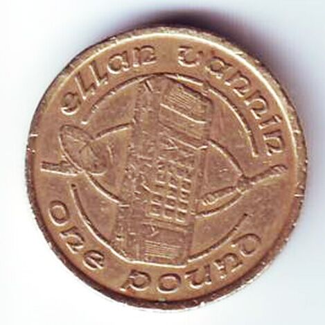 Money Zoo - Great Britain, 1 Pound, 1988, Isle of Man